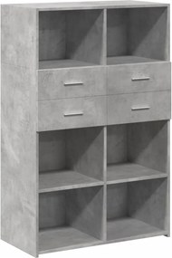 Skříň highboard betonově šedá 80x42,5x124 cm kompozitní dřevo 3281388
