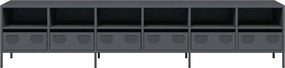 TV skříňka antracitová 202x39x43,5 cm ocel válcovaná za studena 3307157