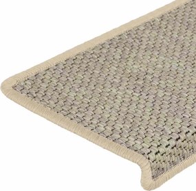 Samolepicí rohože na schody Sisal-Look 30 ks 65x21x4 cm světle zelená 3365887