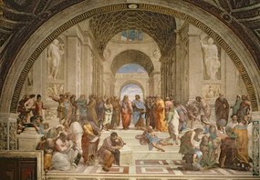 Raphael (Raffaello Sanzio of Urbino) - Obrazová reprodukce School of Athens, 1510-11, (40 x 26.7 cm)