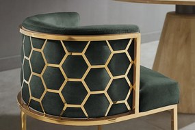 Designová jídelní židle Baldassare zelený samet