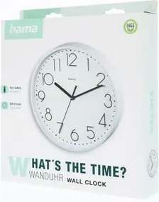 Hama Salina nástěnné hodiny bílá / průměr 22 cm / tichý chod
