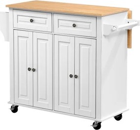 Kuchyňský ostrůvek s úložným prostorem, Se 2 zásuvkami VEVOR – 900 × 395 × 15 mm