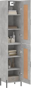 Skříň highboard betonově šedá 34,5x34x180 cm kompozitní dřevo 3200461