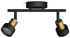 Philips - Bodové svítidlo CONDUIT 2xGU10/5W/230V černá/mosaz