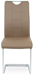 Jídelní židle latte koženka / chrom DCL-411 LAT