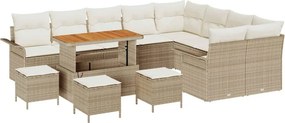 Sada zahradních pohovek 13 ks 12-Počet míst Béžová a krémová 3364131