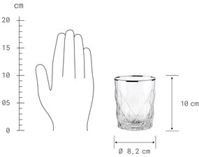 Butlers UPSCALE Sklenice na vodu 345 ml - stříbrná