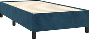 Box spring postel s matrací tmavě modrá 100x200 cm samet 3132727