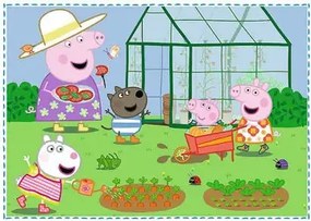 Trefl - Puzzle - Prasátko Peppa: Vzpomínky na prázdniny 4v1 / 12 + 15