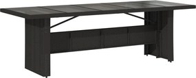 11dílný zahradní bistro set s poduškami černý polyratan 3277236