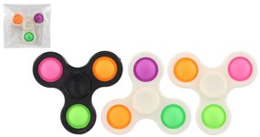 Spinner bubble pops plast 7 cm 3 barvy v sáčku (1 ks)