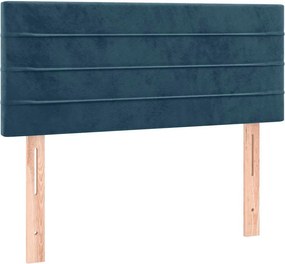 Box spring postel s matrací tmavě modrá 90x200 cm samet 3141345