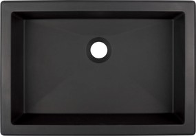 Deante Correo, granitové umyvadlo 500x350x140 mm, černá matná, DEA-CQR_NU5U