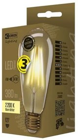 Emos  LED žárovka Vintage ST64 4W E27 teplá bílá+