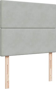 Box spring postel s matrací světle šedá 120x190 cm samet 3292280
