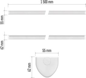 LED Podlinkové svítidlo LED/60W/230V 4000K 150 cm