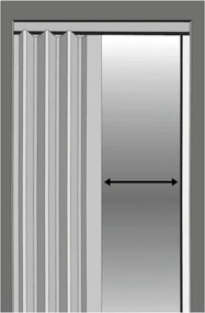 Skládací dveře 004 08 černý dub 90 cm - s poškozením