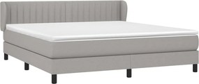 Box spring postel s matrací světle šedá 160 x 200 cm textil 3126413