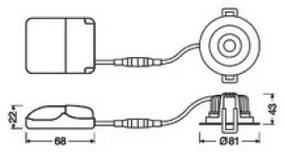 Podhledové LED svítidlo LEDVANCE SPOT ADJUST bílé 8W 3000K CRI90 36° stmívatelné