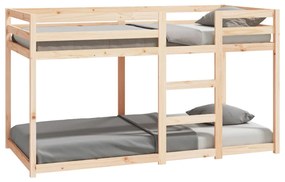 vidaXL Patrová postel 90 x 190 cm masivní borové dřevo