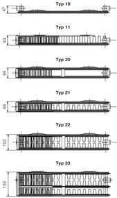 Korado Radik klasik 11 900x1000 deskový radiátor
