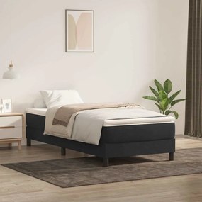 Postel Box Spring bez matrace černý 80x220 cm samet 3315851