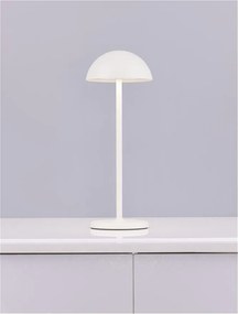 NV 9281380 Venkovní stolní lampa ROSE bílý hliník a akryl LED 1W 3000K 5V DC IP54 vypínač na těle / USB kabel - NOVA LUCE