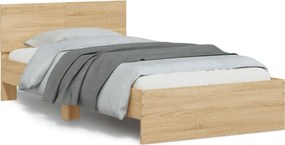 vidaXL Rám postele s čelem 100 x 200 cm kompozitní dřevo [838618] Barva: dub sonoma