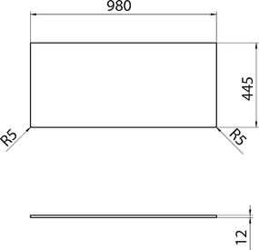 Sapho Odetta deska 98 x 44 cm bílá mat DTR98-0101