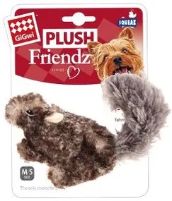 Tommi CZ s.r.o. Hračka pes GiGwi Plush Friendz veverka šedá plyš