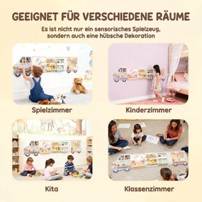 AIYAPLAY Montessori Busy Board senzorická hračka ve designu náklaďáku od 3 let