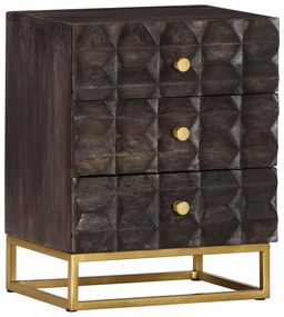 vidaXL Noční stolek černý 40 x 30 x 50 cm masivní mangovníkové dřevo