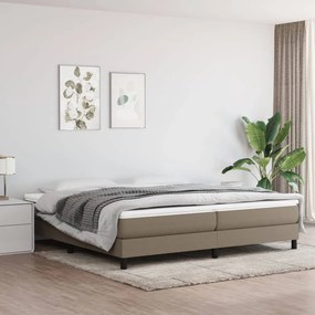 Rám postele s boxspringem taupe 200 x 200 cm textil 3120544