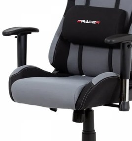 Kancelářská herní židle šedá, sportovní design, KA-F01 GREY