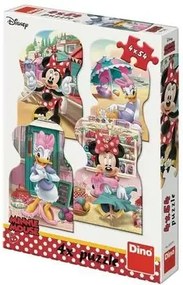 DINO Minnie a Daisy v létě / 4x 54 dílků / od 4 let