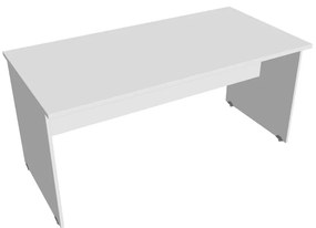 Stůl jednací rovný 160 cm - Hobis Gate GJ 1600 Dekor stolové desky: bílá, Dekor lamino podnože: bílá