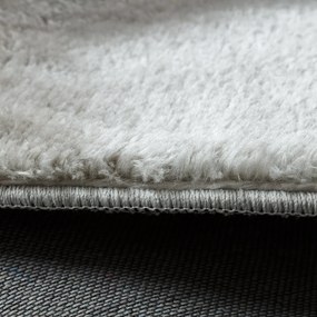 Dywany Łuszczów, Kusový koberec Visco Rabbit Silver 3 kruh, 120x120 (průměr) kruh, šedá, dětský pokoj