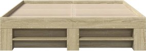 Rám postele bez matrace dub sonoma 120x190 cm kompozitní dřevo 3295515