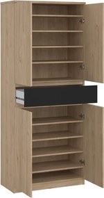 FALCO Botník Simplicity 210 jackson hickory/černý mat