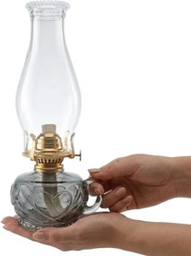 Brilagi - Petrolejová lampa MERLIN kouřová/šedá