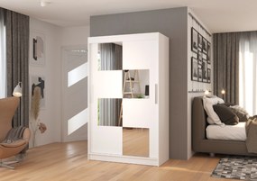 ADRK Furniture Skříň posuvná se zrcadlem LUGANO 120 SW-LUG-W-120+A044