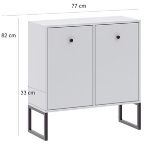 Komoda LINEA 2D bílá
