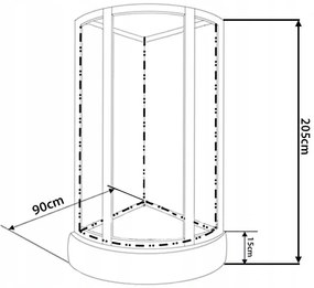 BPS-koupelny Sprchový box HYD-SB R305 90x90