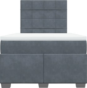 Box spring postel s matrací tmavě šedá 120 x 200 cm samet 3290883