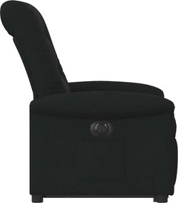 Elektrické zvedací polohovací křeslo černé textil 3303276
