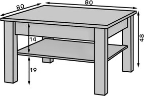 ADRK Furniture Konferenční stolek CESIRO