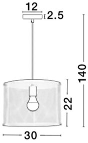 Nova Luce Závěsné svítidlo NET bílá hliník bílá kabel E27 1x12W