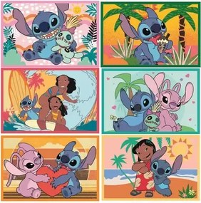 CLEMENTONI Obrázkové kostky Stitch / 6 kostek / od 2 let