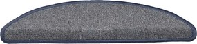 Schodové rohože 30 ks 56 x 17 x 3 cm světle šedé a modré, půlkulaté 3365748